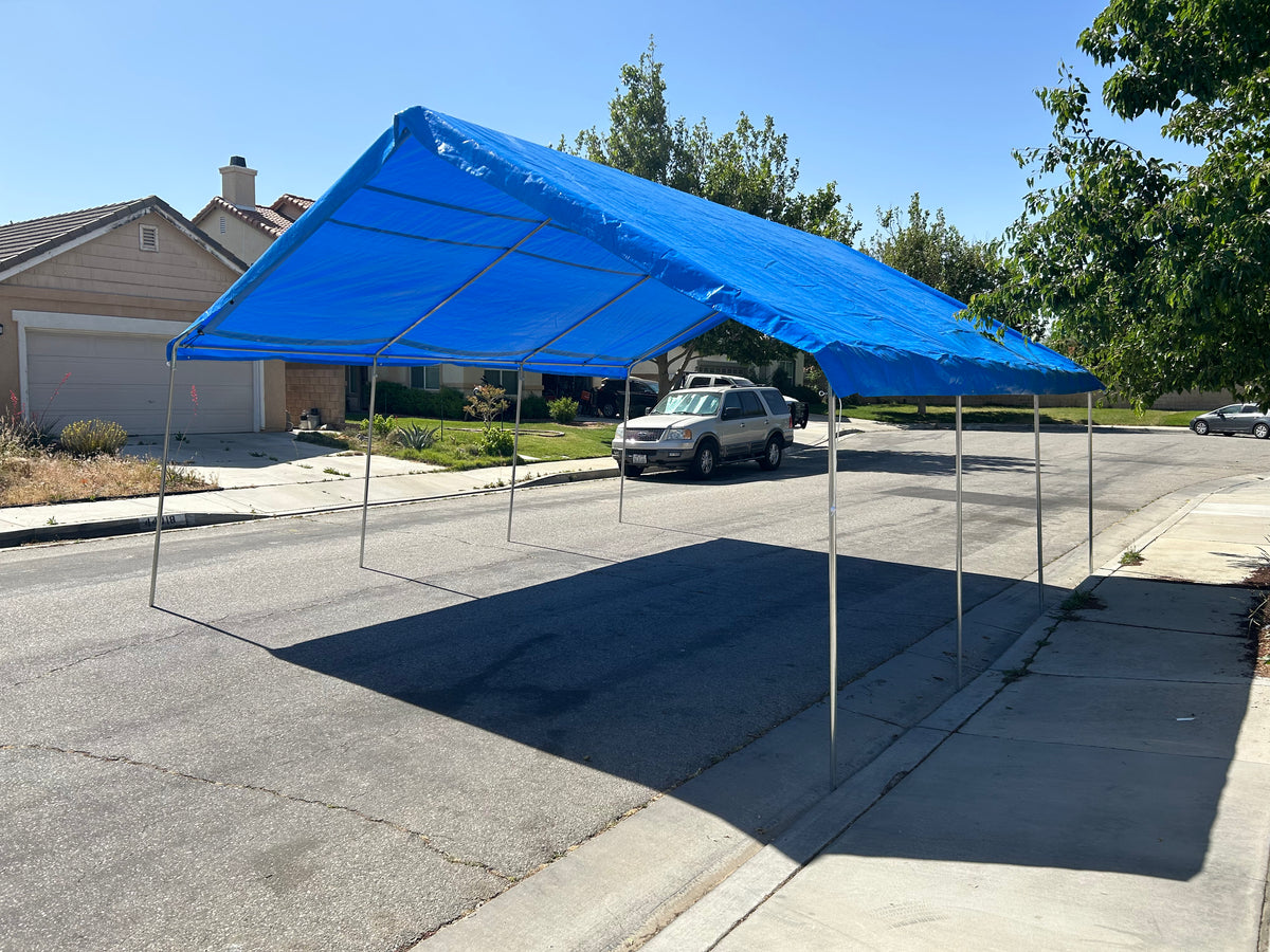18X20 Heavy Duty Canopy With (16MIL) BLUE Valance Top (Free Shipping ...