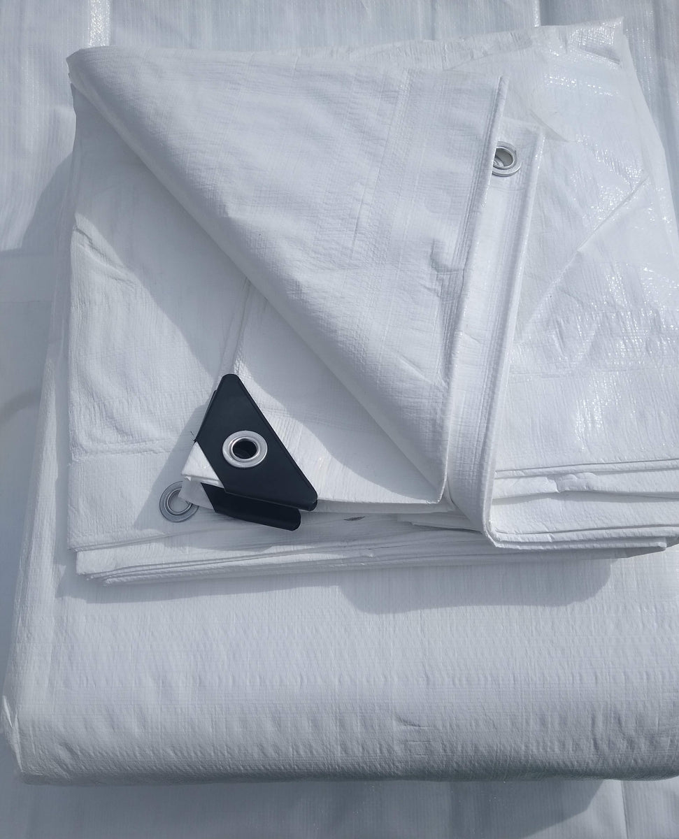 12X20 SUPER HEAVY DUTY WHITE POLY TARPS 16 MIL – Jgtarpsandcanopies