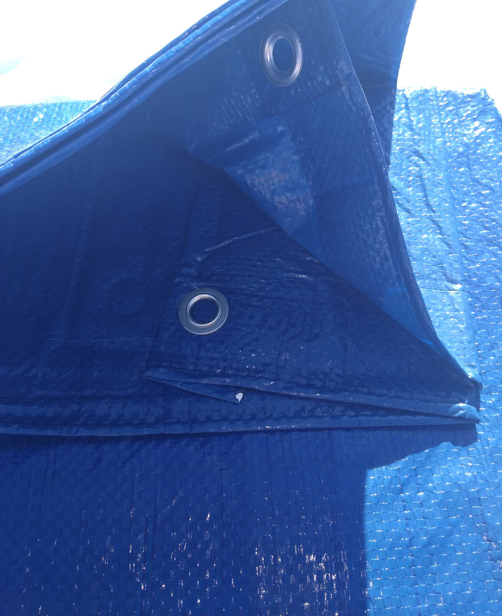 9x12 Economy Duty blue poly tarp – Jgtarpsandcanopies
