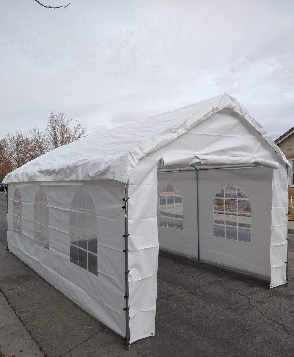 12X20 Heavy Duty Enclosed Canopy With Windows (free shipping ...